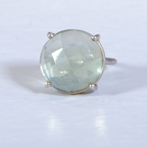 emily rose gems | Jewelry | Emily Rose Gems Green Amethyst Silver Ring ...